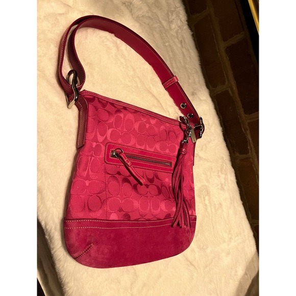 Coach | Bags | Vintage Hot Pink Coach Signature Handbag From Early 200s ...